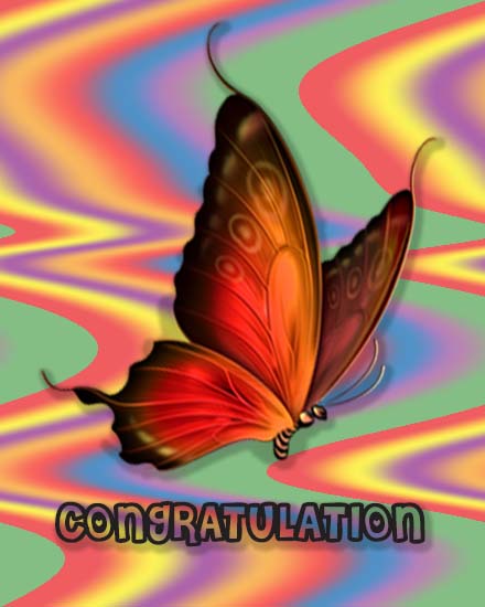 Butterfly Around | Free Congratulations Group Card | Free ...