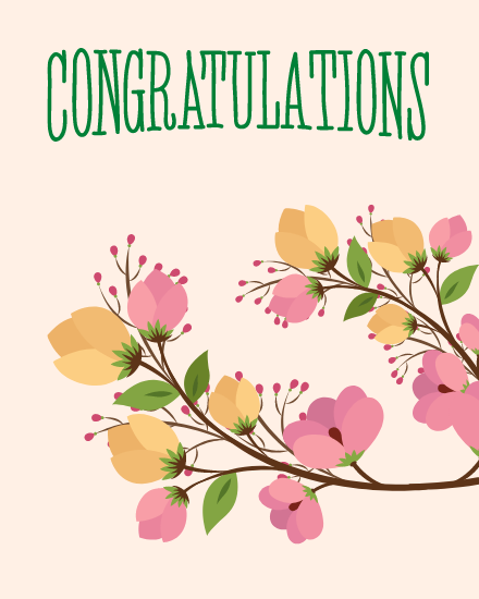 Floral Background | Free Congratulations Group Card | Free ...