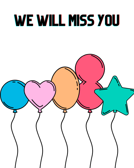 Will Miss You | Free Farewell Group Card | Free Farewell Ecards & Greetings