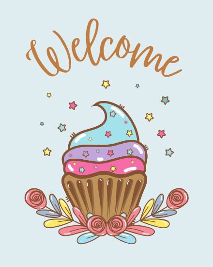 Icy Cupcake | Free Welcome To The Team Group Card | Free Welcome To The ...