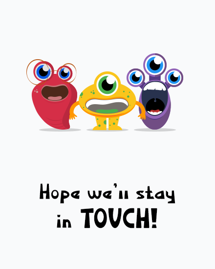 Stay In Touch | Free Farewell Group Card | Free Farewell Ecards & Greetings