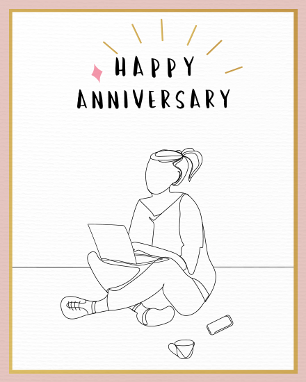 laptop-work-free-work-anniversary-group-card-free-work-anniversary