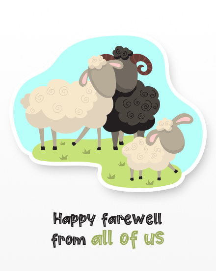 Sheep | Free Farewell Group Card | Free Farewell Ecards & Greetings